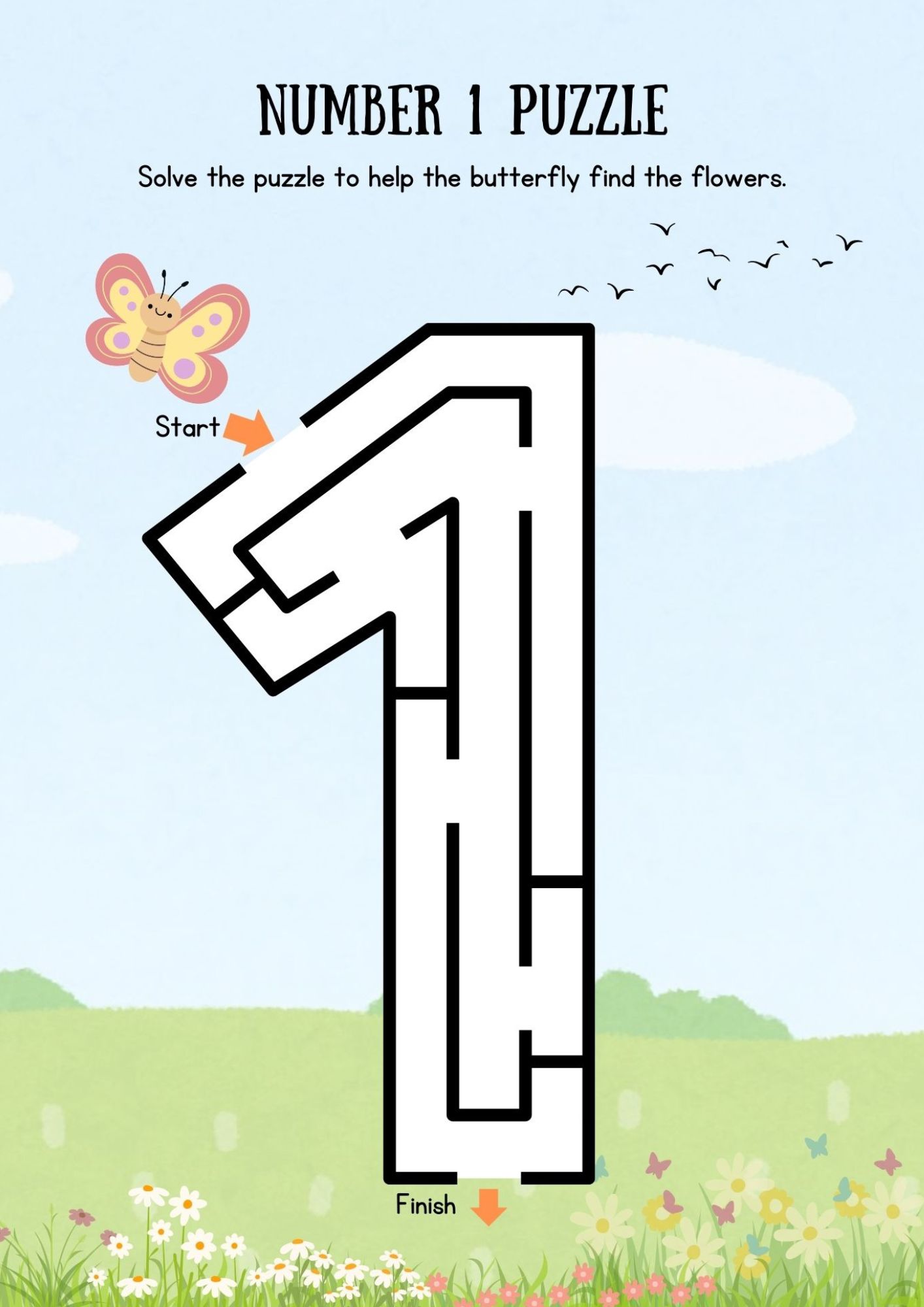 1 Number Tracing Worksheets for Toddlers and Preschoolers